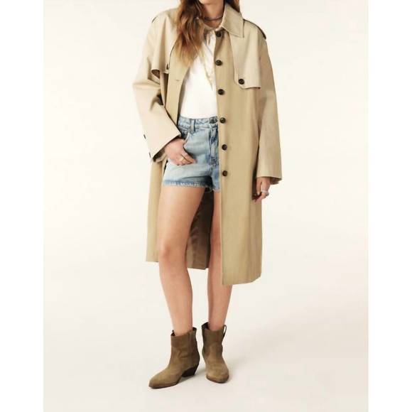 ba&sh | Jackets & Coats | New Bash Trench Coat In Beige | Poshmark